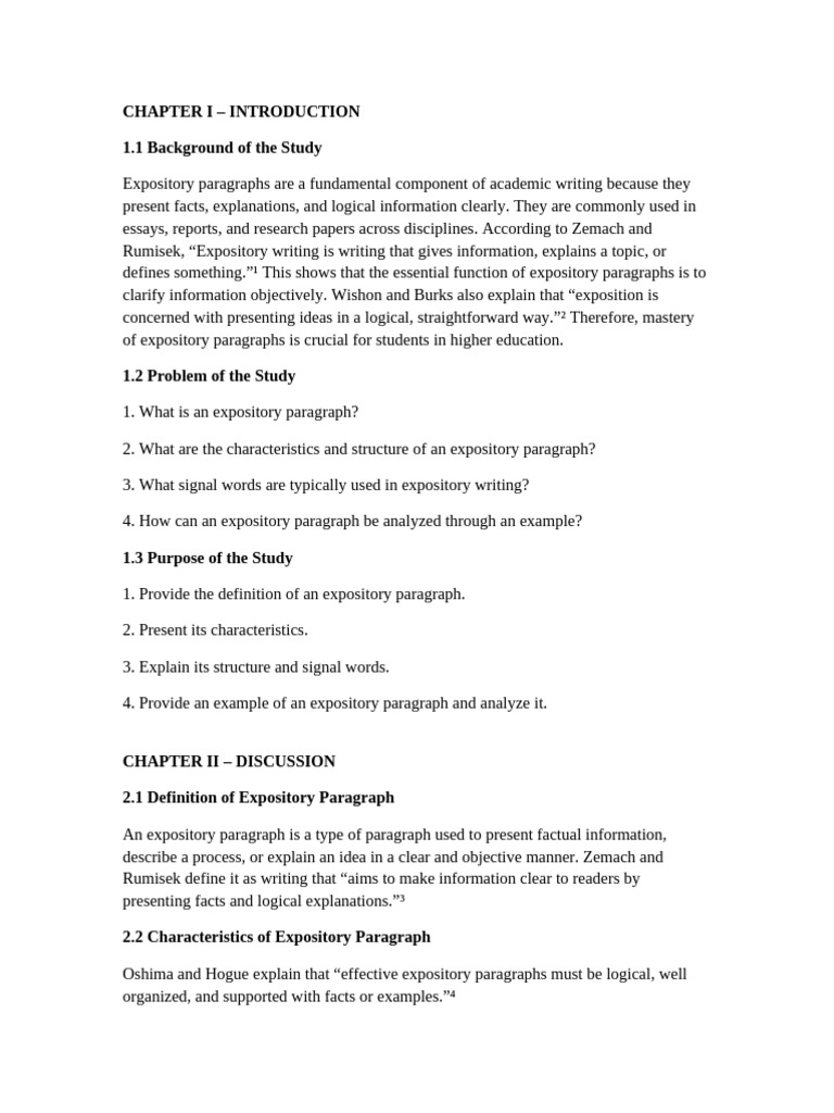 Expository With Footnotes Manual-1 | PDF | Paragraph | Cognition