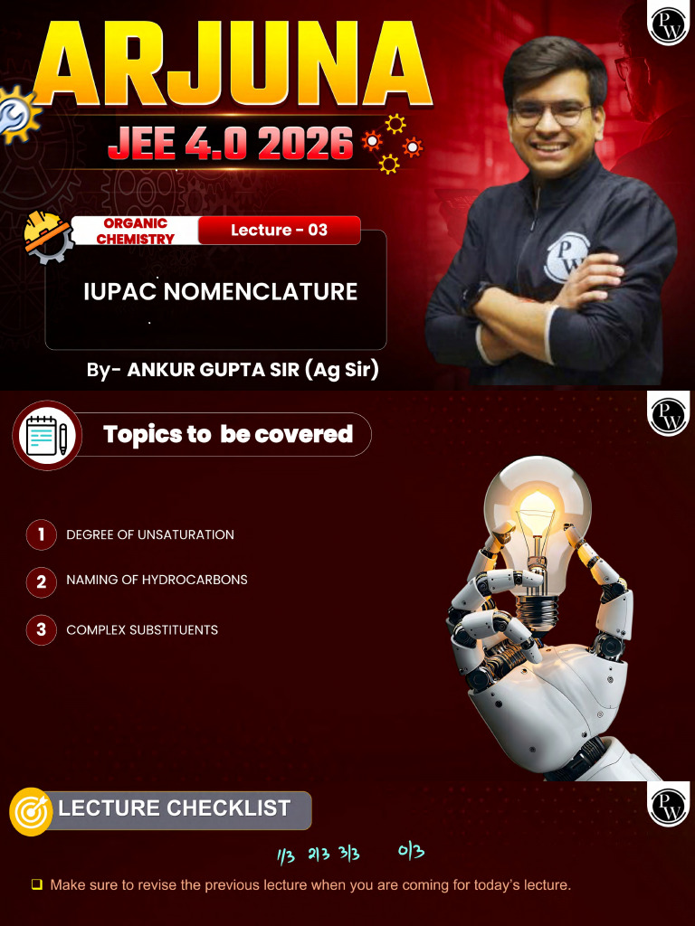 IUPAC Nomenclature 03 Class Notes | PDF