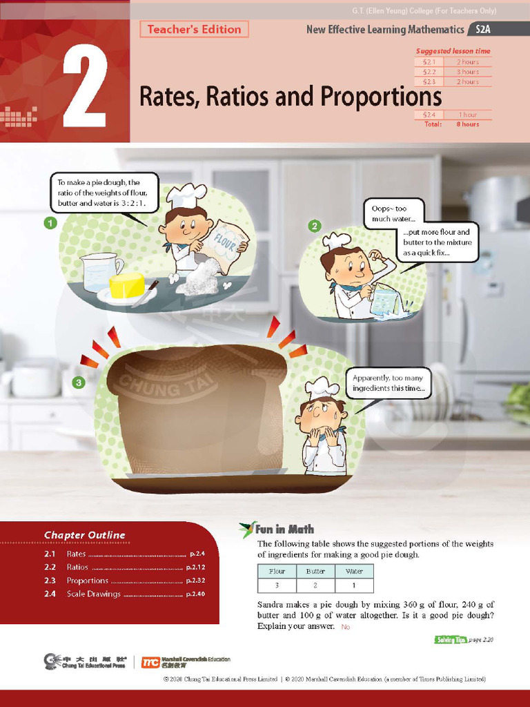 Ch2 Rates, Ratios and Proportions Textbook Teached Edition | PDF