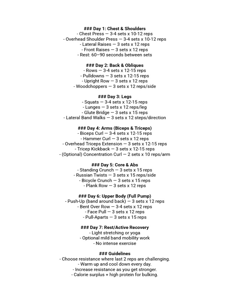 Day 1_ Chest & Shoulders | PDF