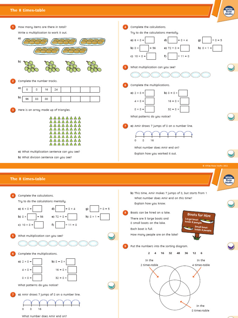 Mastering the 8 Times-Table | PDF