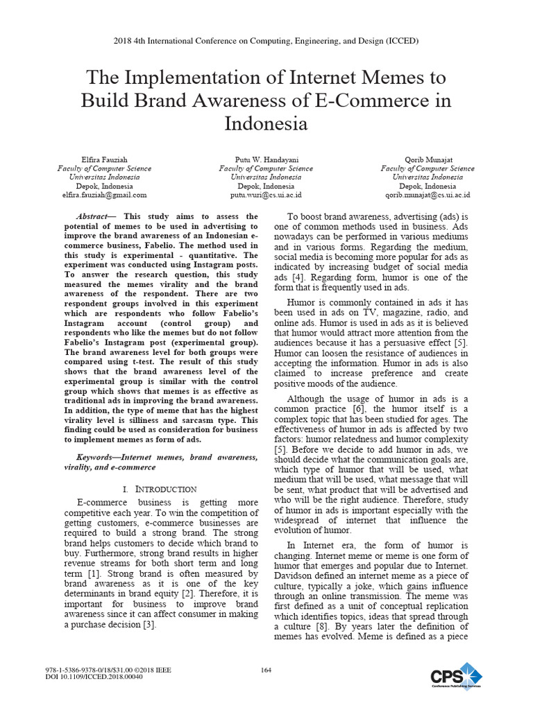 Internet Memes and Brand Awareness | PDF | Meme | Brand