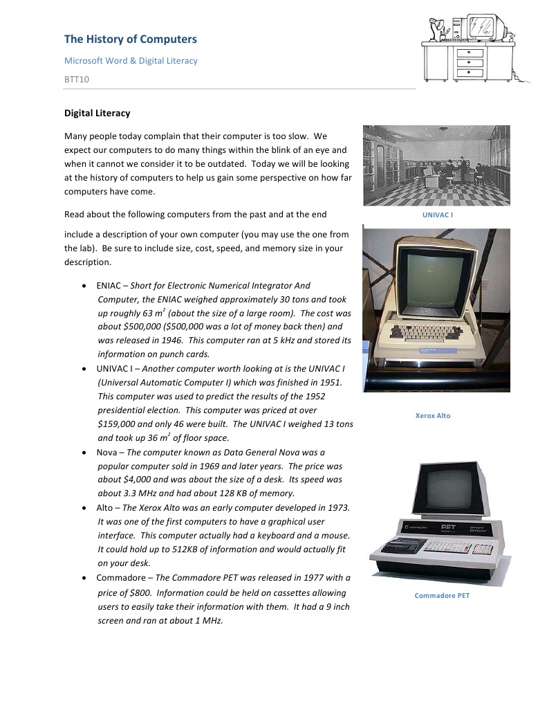 Computer Evolution for Students | PDF