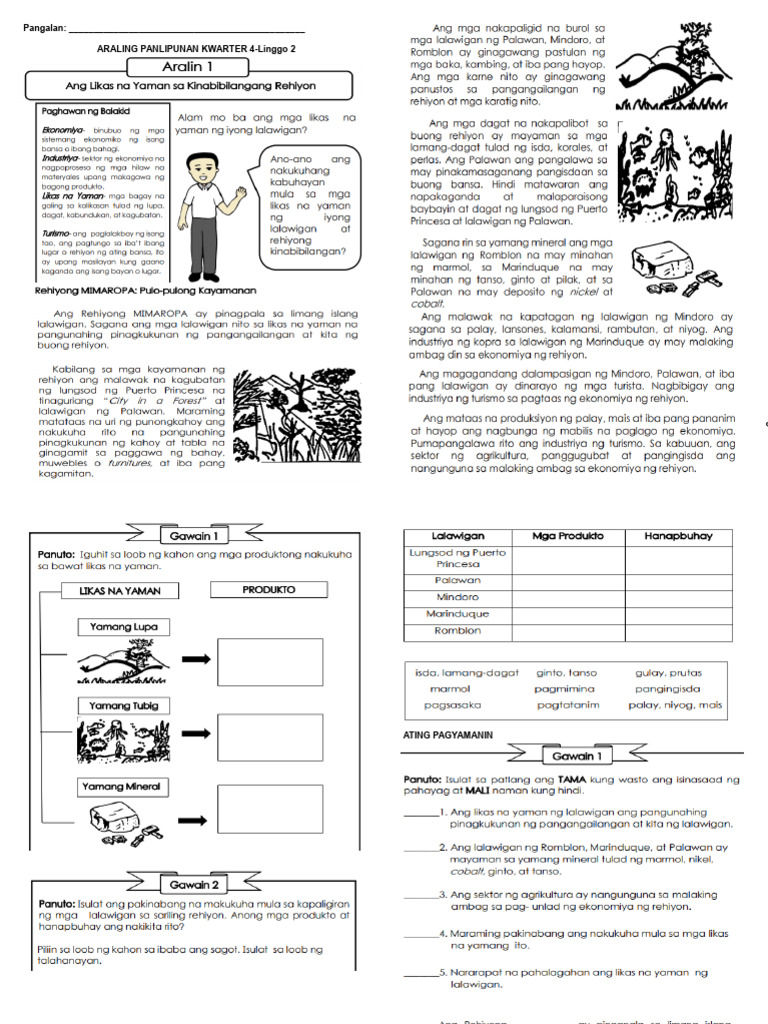 Activity Sheets in AP Week 2 4 | PDF