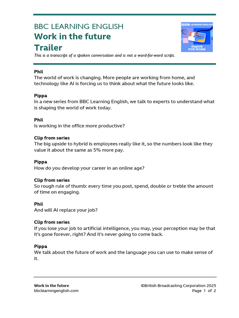 Trailer Transcript | PDF