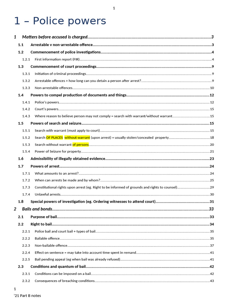 Police Powers - Arrest:Bail and Bonds | PDF | Bail | Arrest