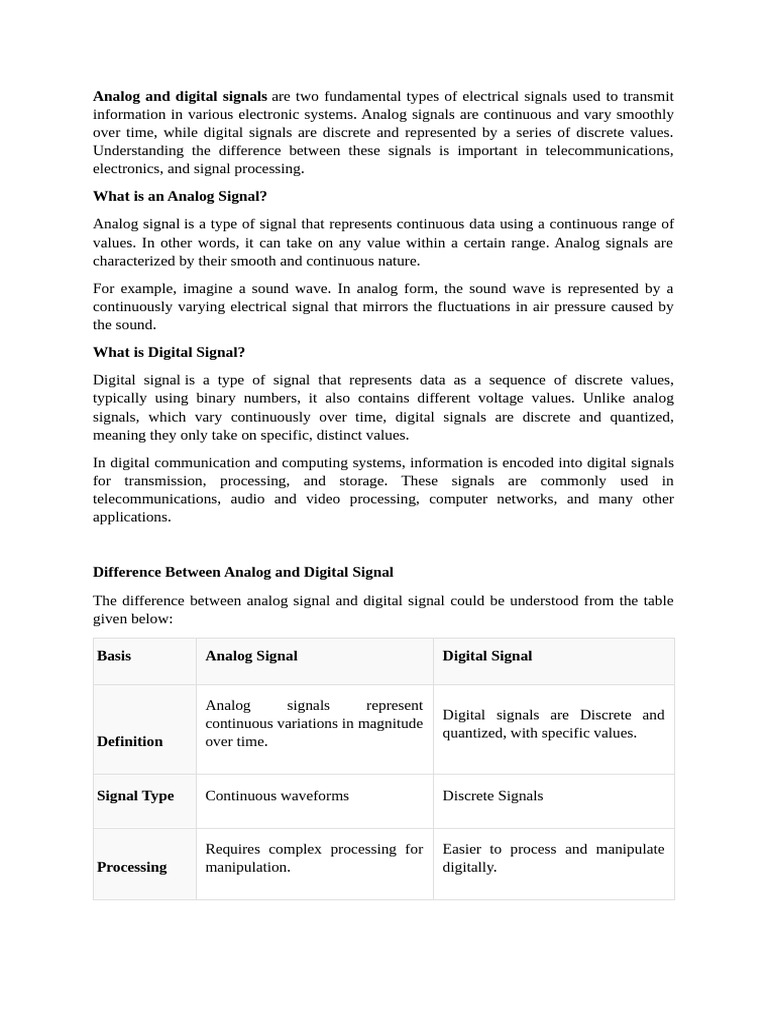 Analog and Digital Signals Active and Passive Devices | PDF | Inductor ...
