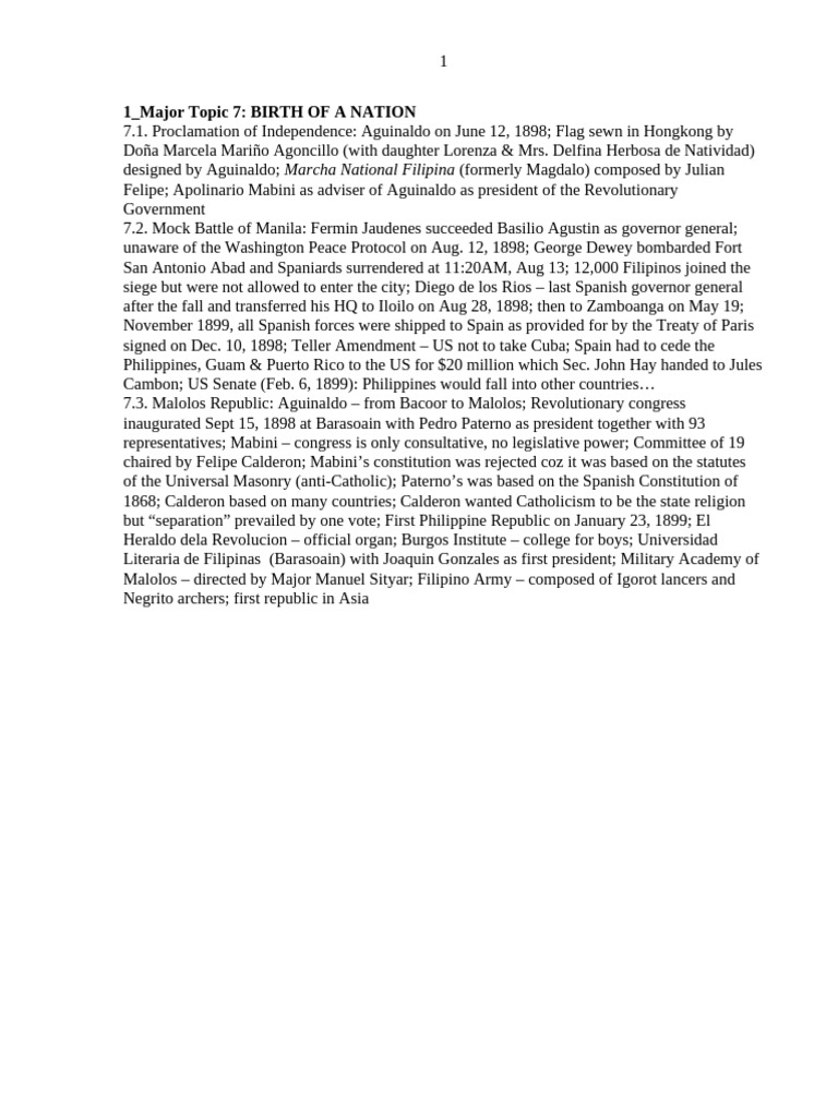 1 - Hist7 - Major Topic7 - Birth of A Nation | PDF