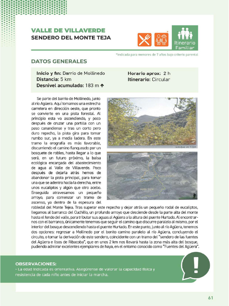 Senderos Del Monte Tejea Valle de Villaverde Min | PDF