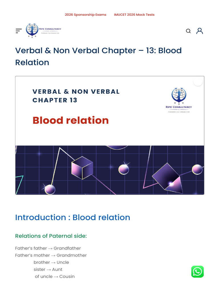 Blood Relation | PDF