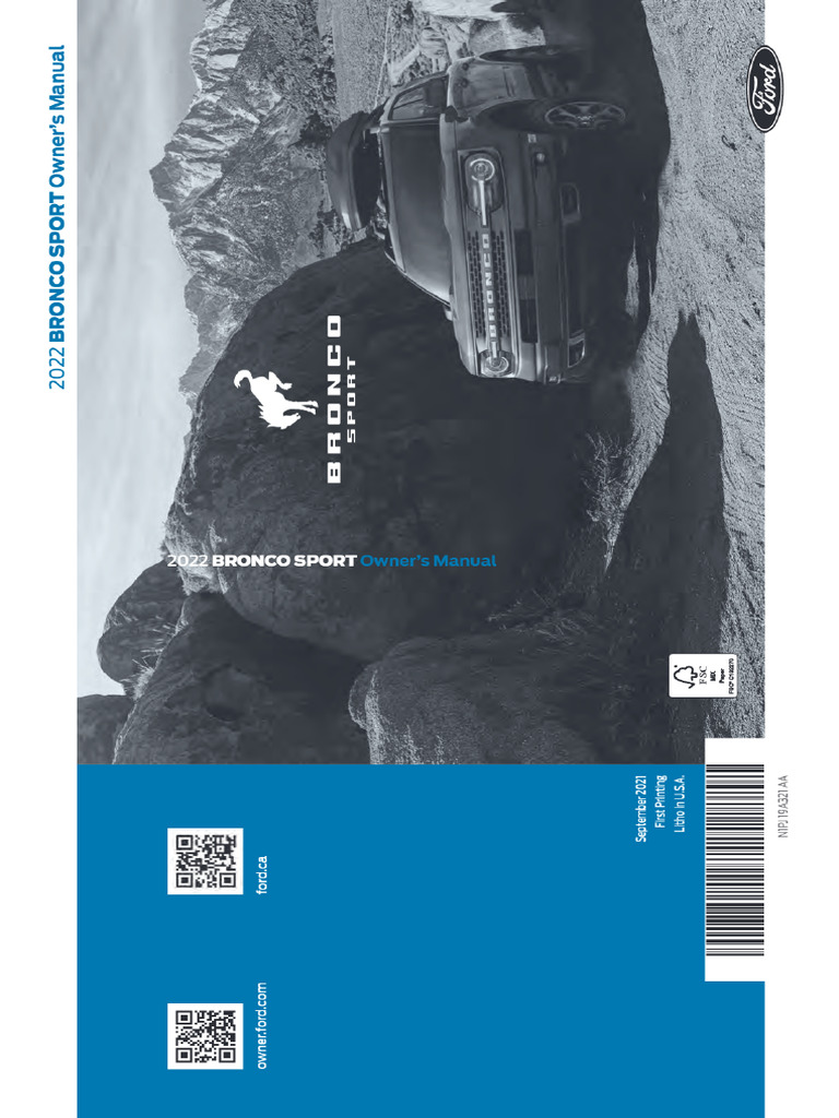 ? 2022 Ford Bronco Sport Owner's Manual in PDF! | PDF