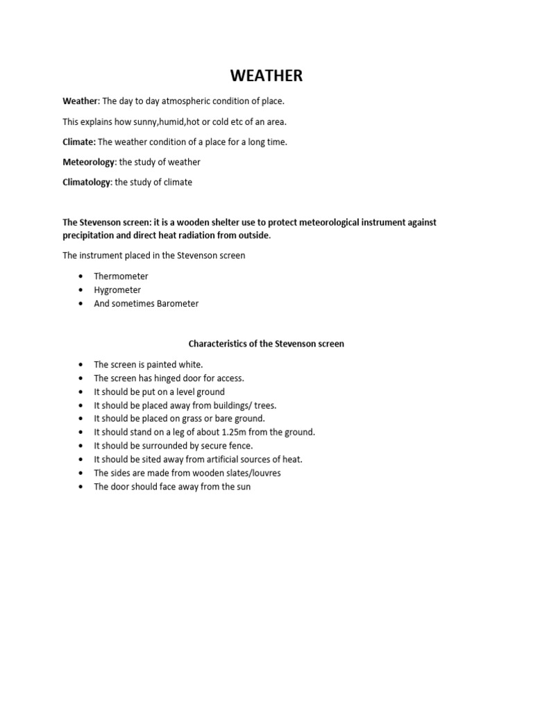 Understanding Weather Instruments and Concepts | PDF | Meteorology ...