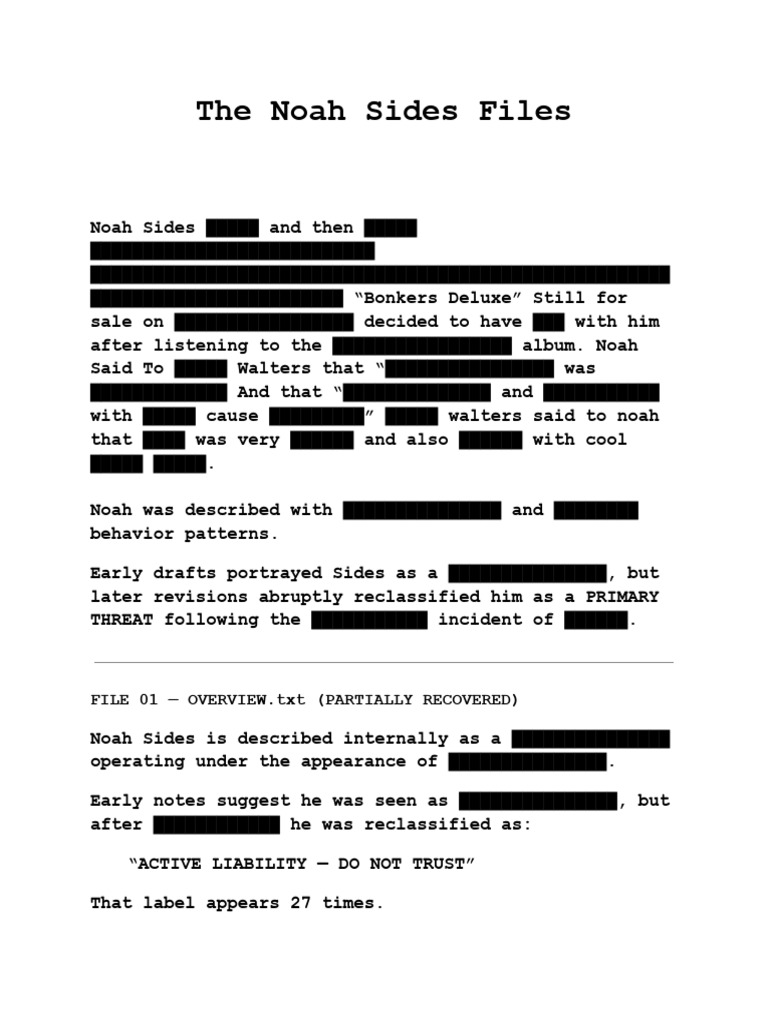 Noah Sides Files: Threat Analysis | PDF | Computing