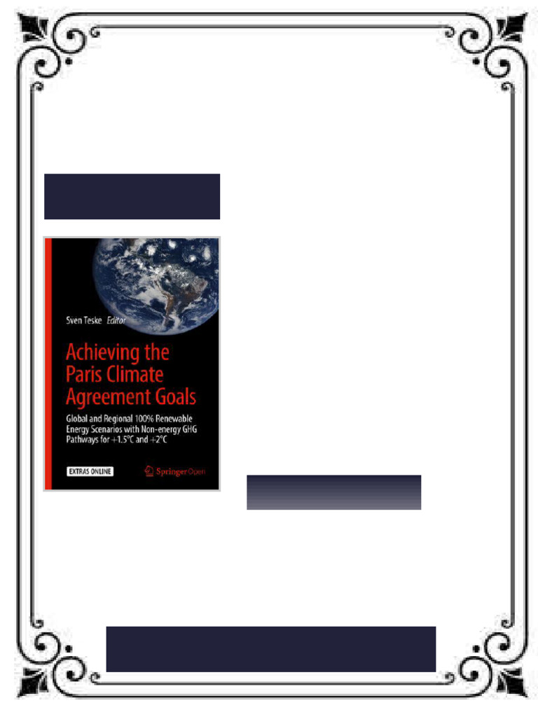 Achieving the Paris Climate Agreement Goals Global and Regional 100 ...