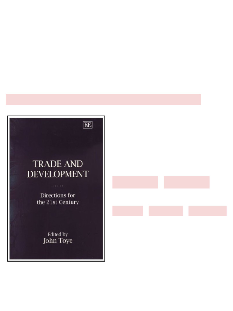 (Ebook) Trade and Development: Directions for the 21st Century by John ...