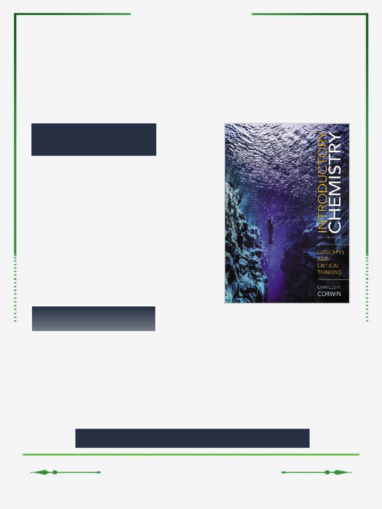 Introductory chemistry concepts and critical thinking Eighth Edition ...