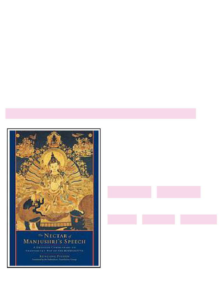 (Ebook) The nectar of Manjushri’s speech : a detailed commentary on ...
