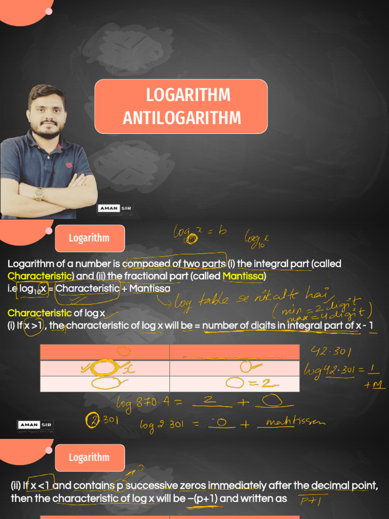 Log & Antilog | PDF