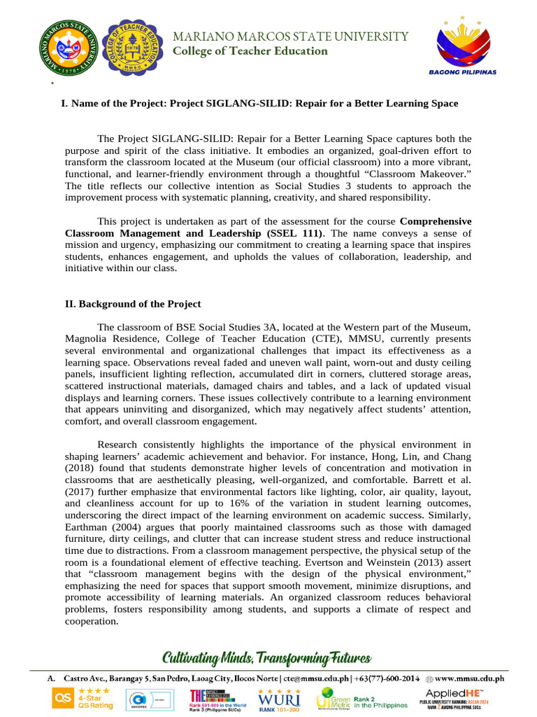 Sample Project Proposal | PDF | Classroom | Learning