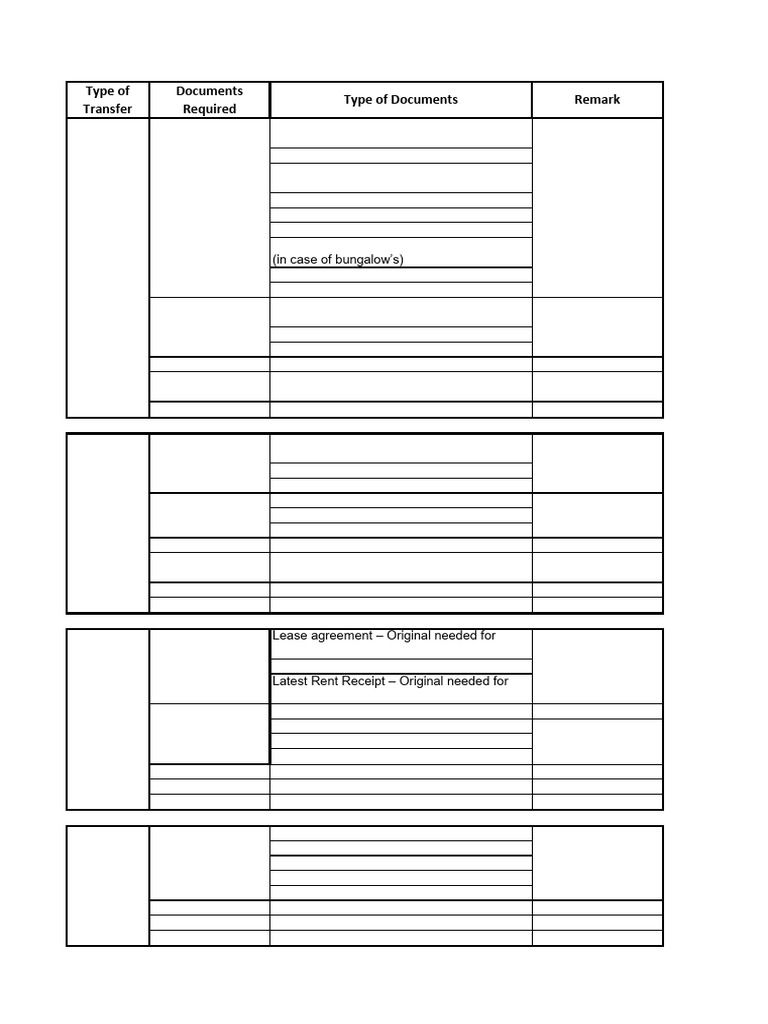 Domestic Name Transfer Document Checklist | PDF | Receipt | Land Law