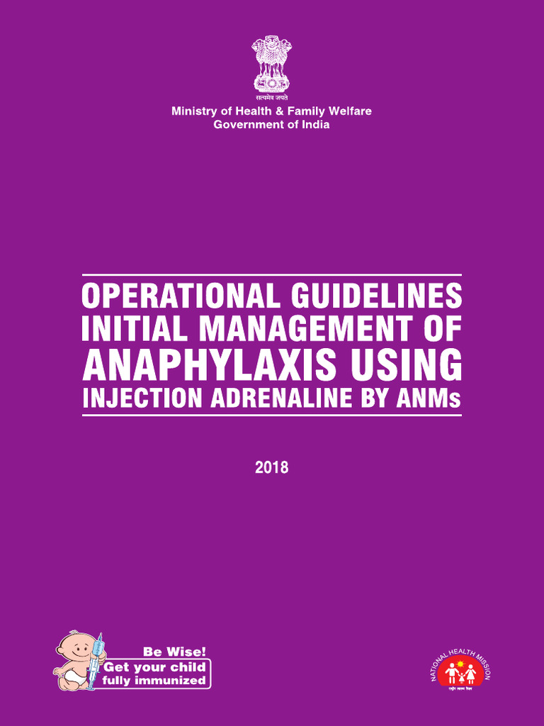 Anaphylaxis Management Guidelines for ANMs | PDF | Vaccines | Health Care