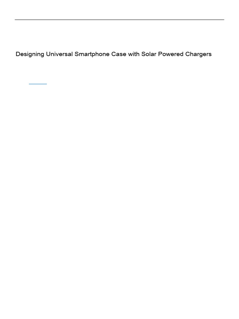 Designing Universal Smartphone Case With Solar Pow | PDF | Battery ...