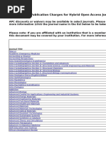 Free Journals Without Publication Fees | PDF | Biotechnology | Medicine