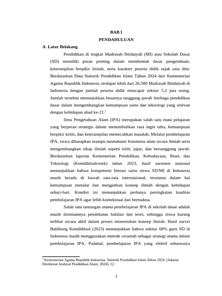 Desain Projek Ipa Mi | PDF