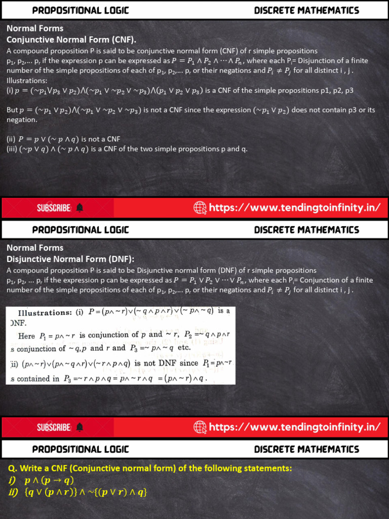 Conjunctive and Disjunctive Normal Forms | PDF | Mathematical Logic | Logic