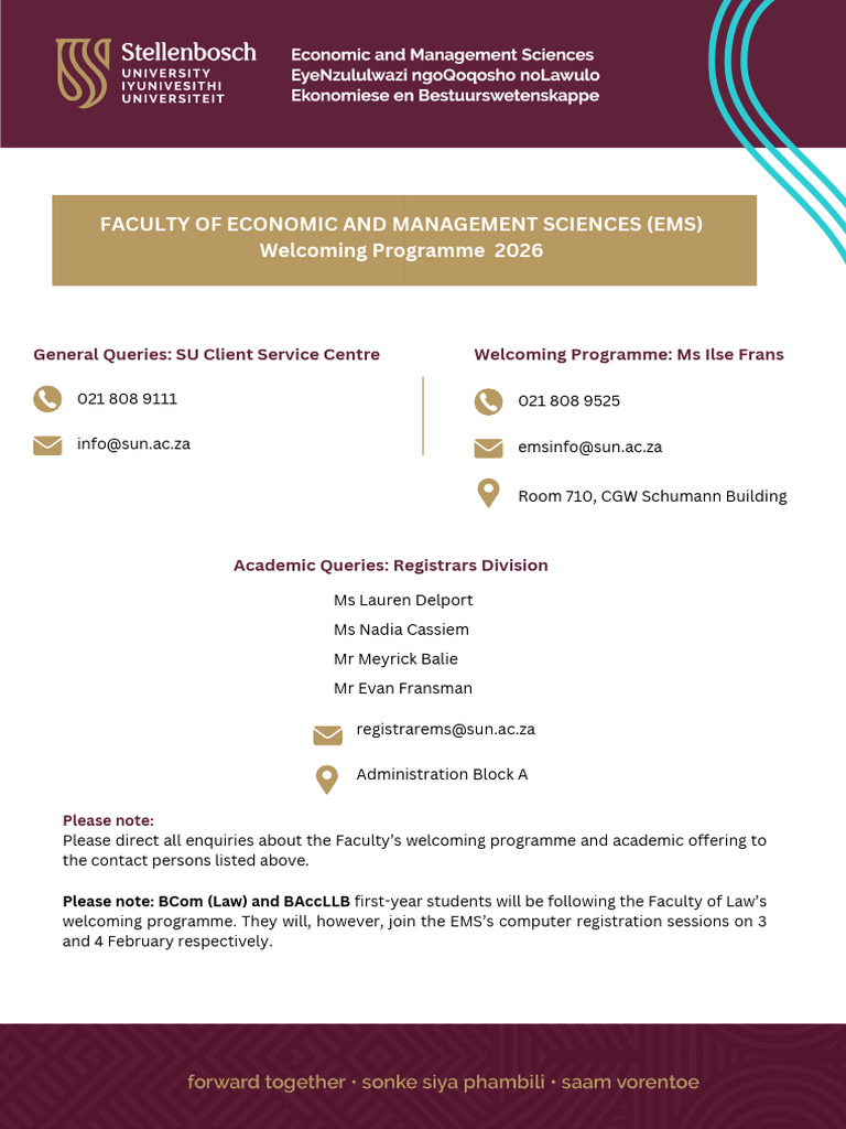 EMS Welcoming Programme 2026 Guide | PDF | Computing | Economies