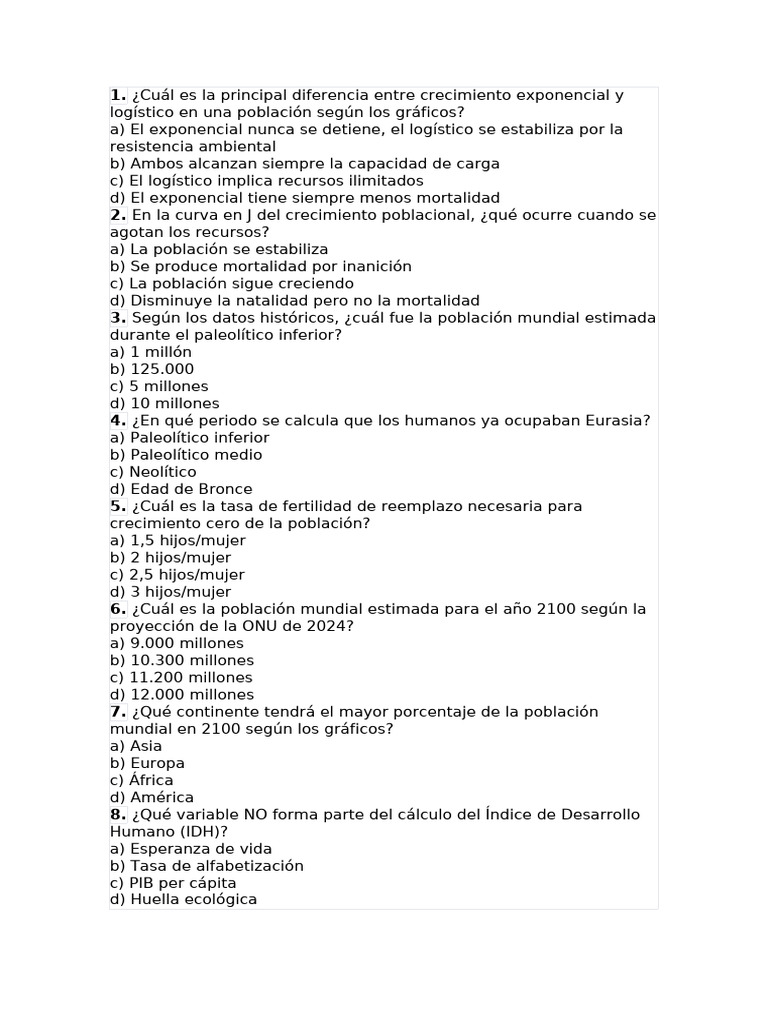 Ciencias Ambientales Tema 3 | PDF | Población | Entorno natural