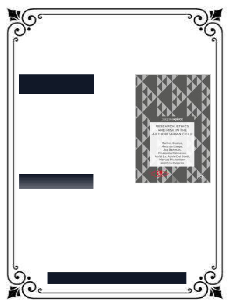 Research, Ethics and Risk in the Authoritarian Field 1st Edition ...