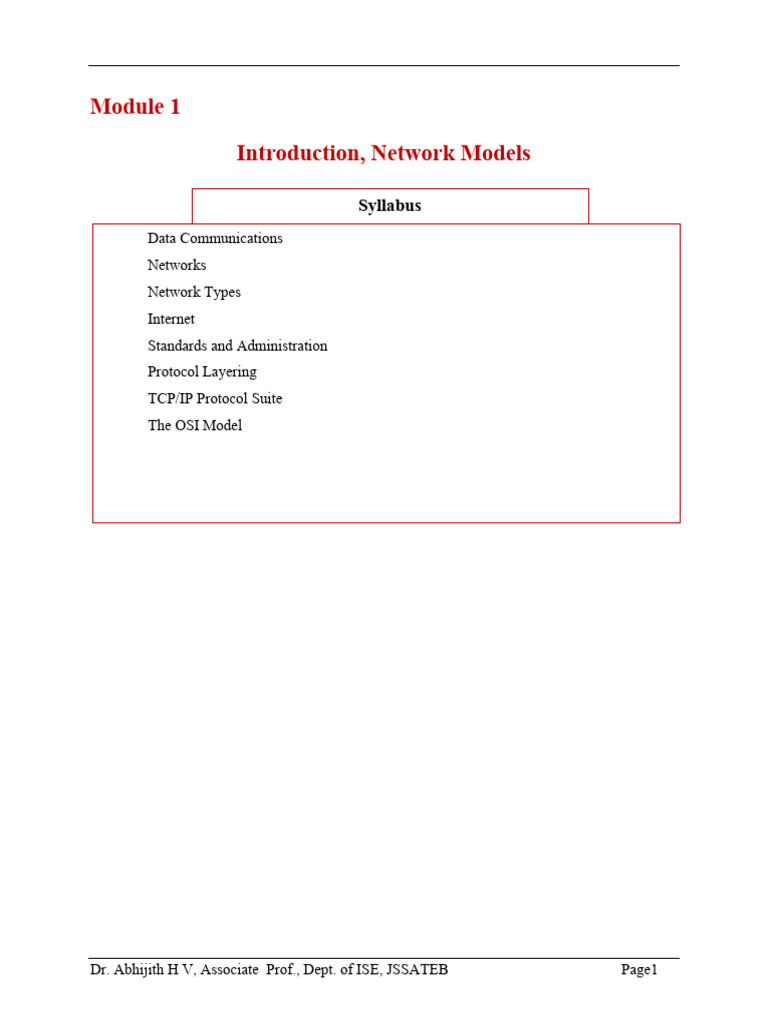 CN-Module1 - Chapter 1 and 2 | PDF | Internet Protocols | Computer Network