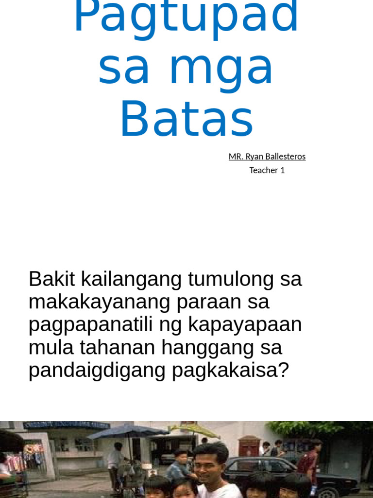 Pagtupad Sa Mga Batas | PDF