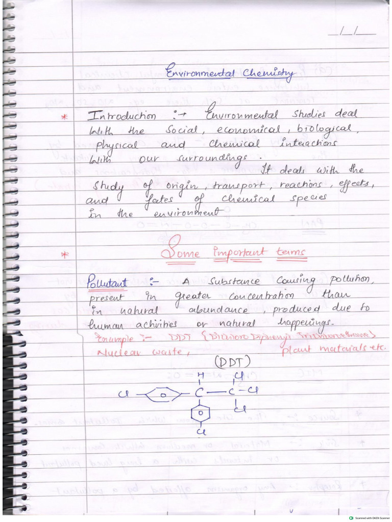 environment chemistry | PDF