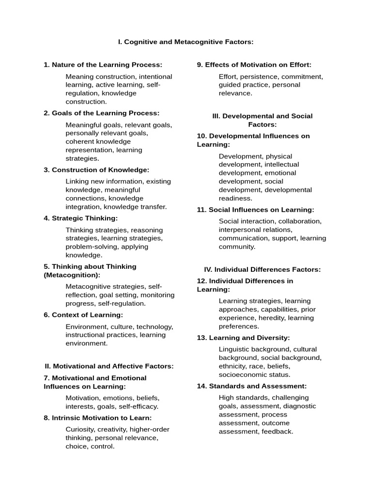 Factors Influencing Learning Success | PDF | Learning | Motivational