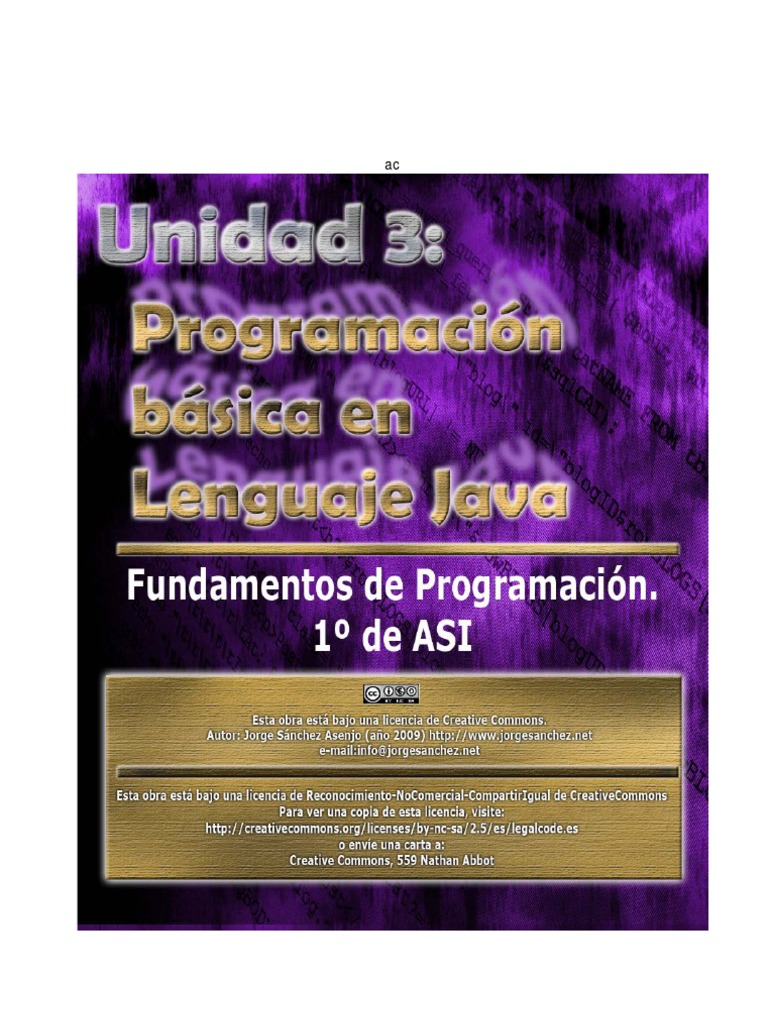 3 Apuntes de Fundamentos de Programación | PDF | Java (lenguaje de ...