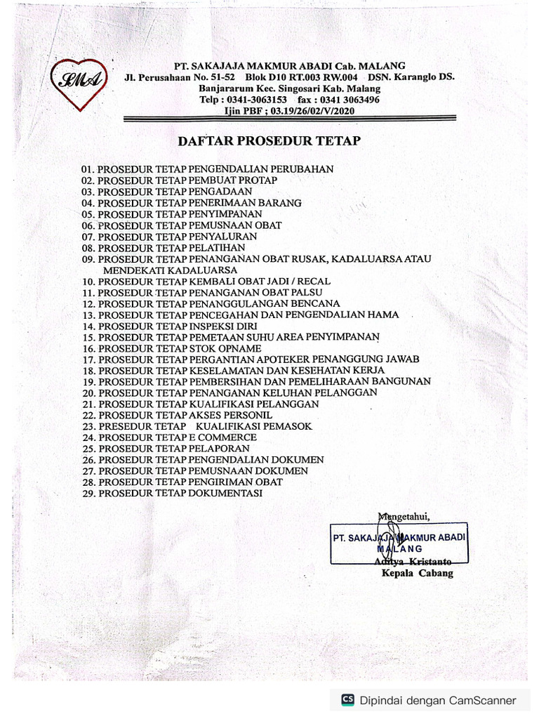 Sop PBF | PDF