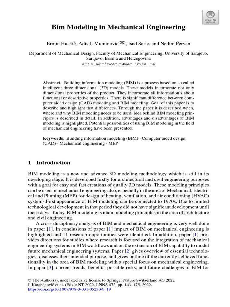 BIM Modeling in Mechanical Engineering | PDF | Building Information ...