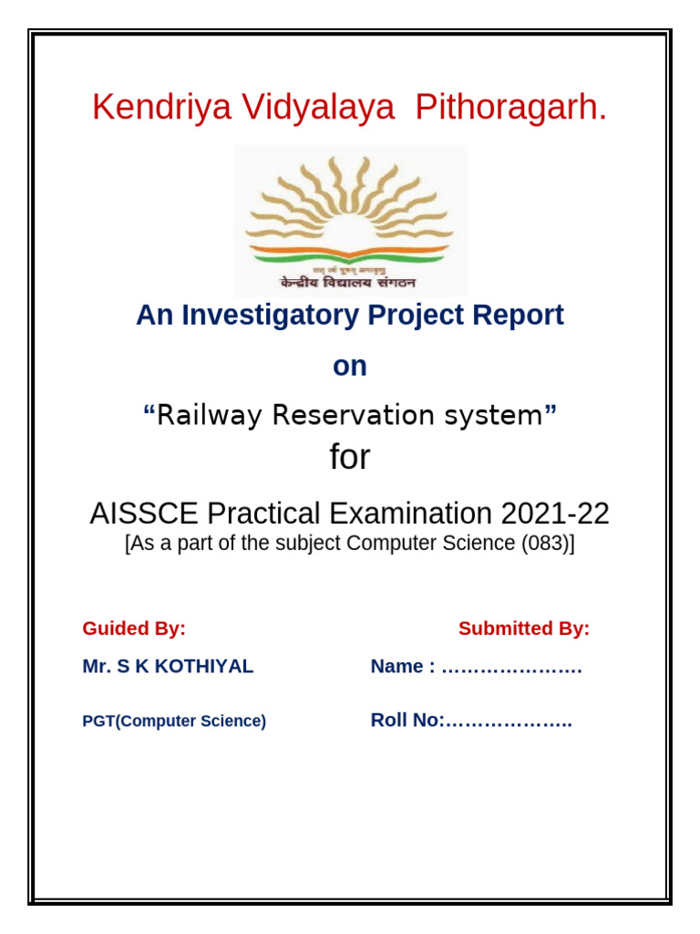 Railway Reservation System Using Python and Mysql | PDF | Databases | Data