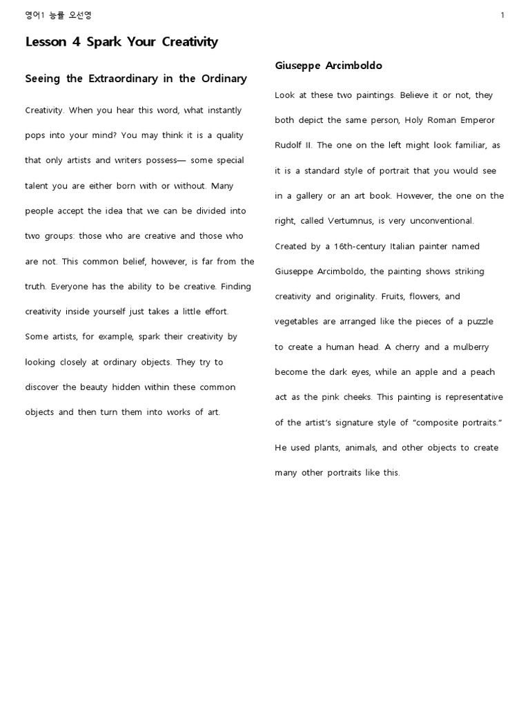 Unlocking Everyday Creativity | PDF | The Arts