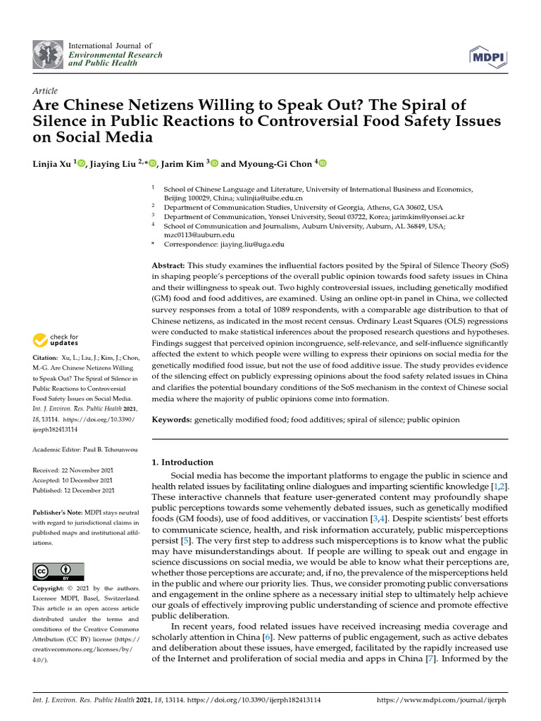 Are Chinese Netizens Willing To Speak Out The Spir | PDF | Survey ...