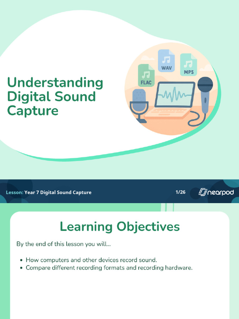 Year 7 Digital Sound Recording Lesson | PDF