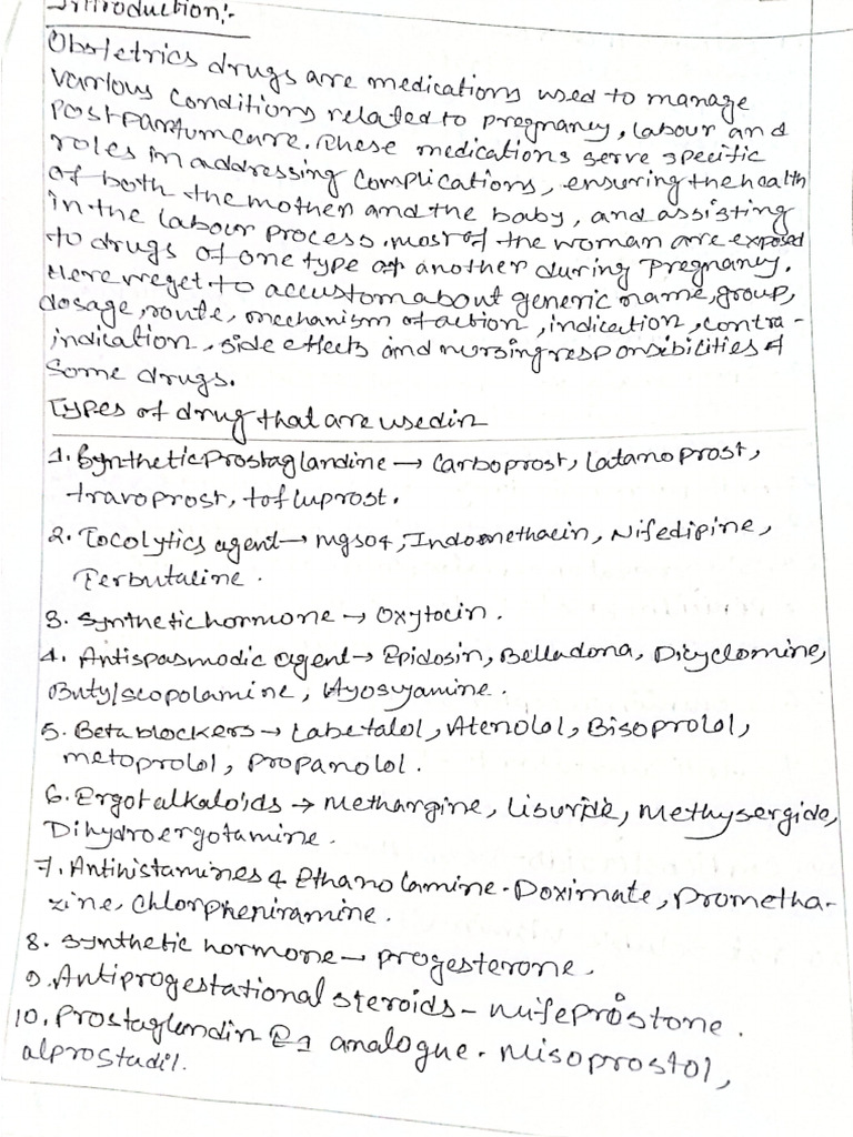 Obs Drug Book | PDF