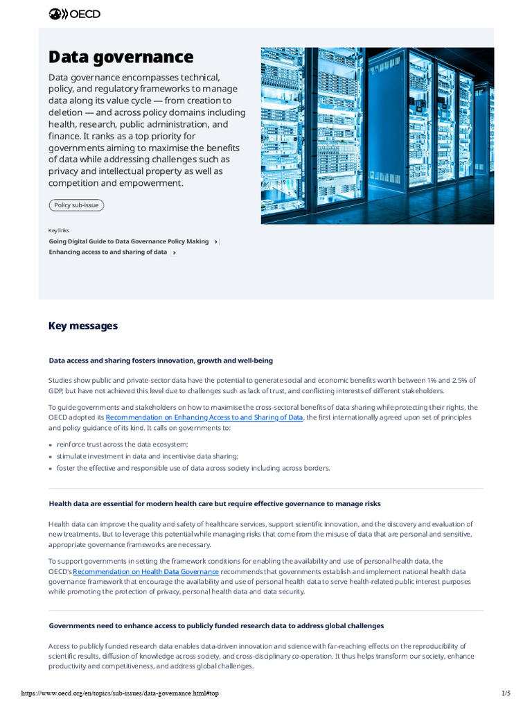 Data Governance - OECD | PDF | Governance | Privacy