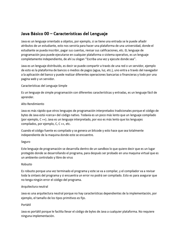 Resumen de Los Videos de Java | PDF | Java (lenguaje de programación) | Programación