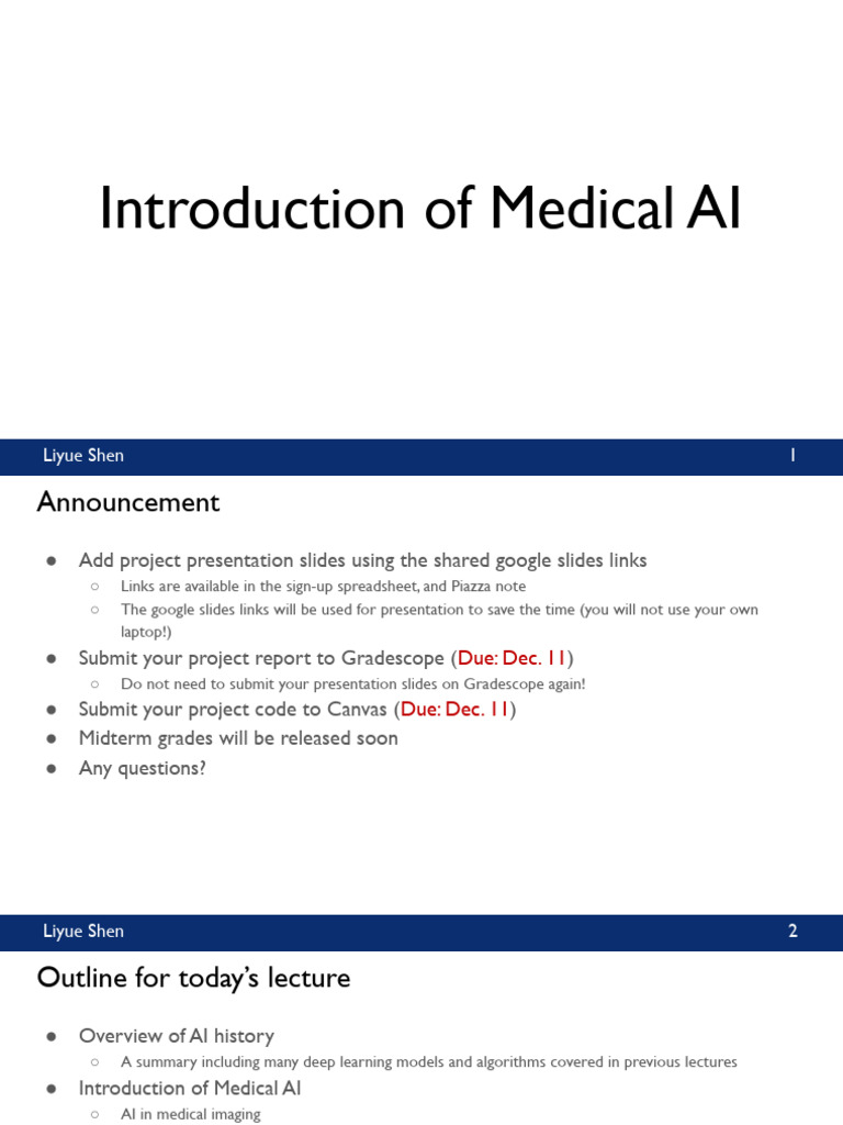 Lec26 Medical Vision | PDF | Ct Scan | Medical Imaging
