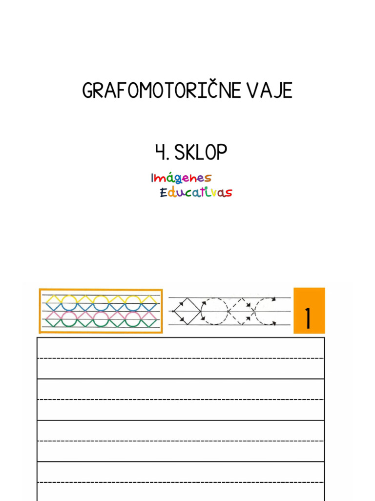 Grafomotorične Vaje 4 | PDF
