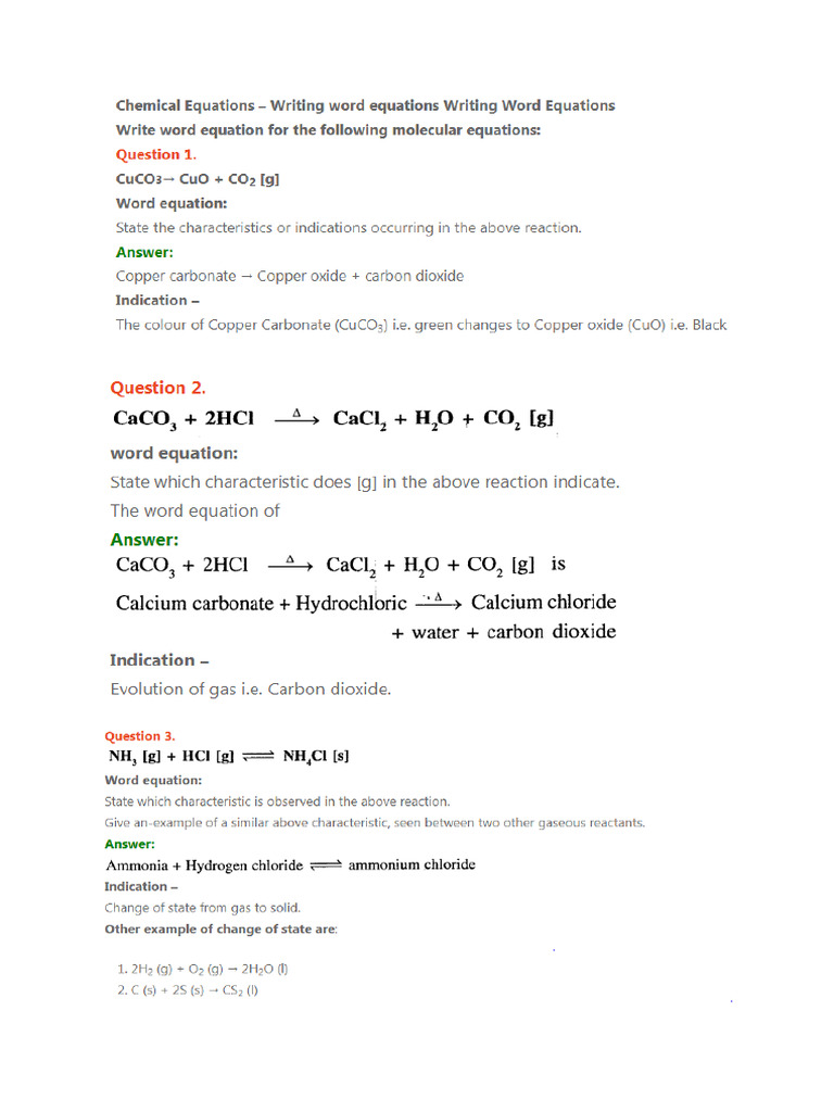 Grade 7 CH 5 Chemistry | PDF | Chemical Reactions | Oxide