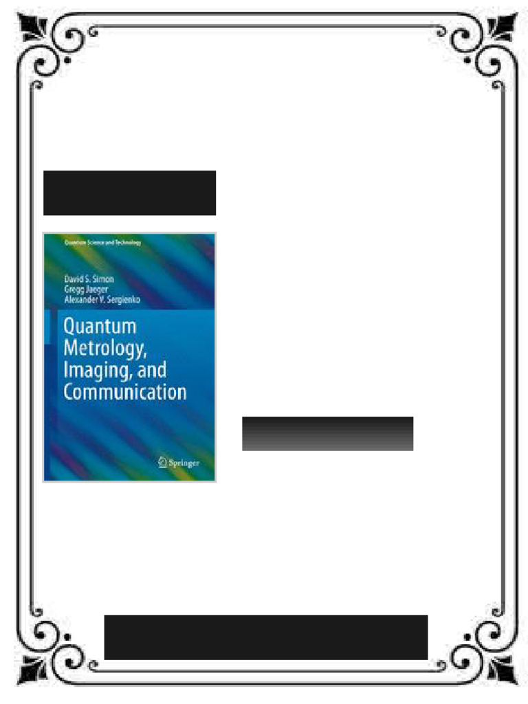 Quantum Metrology, Imaging, and Communication 1st Edition David S ...